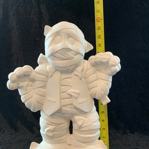 Ceramic Bisque Large Halloween Mummy Wearing a Vest, Ready to Paint ...