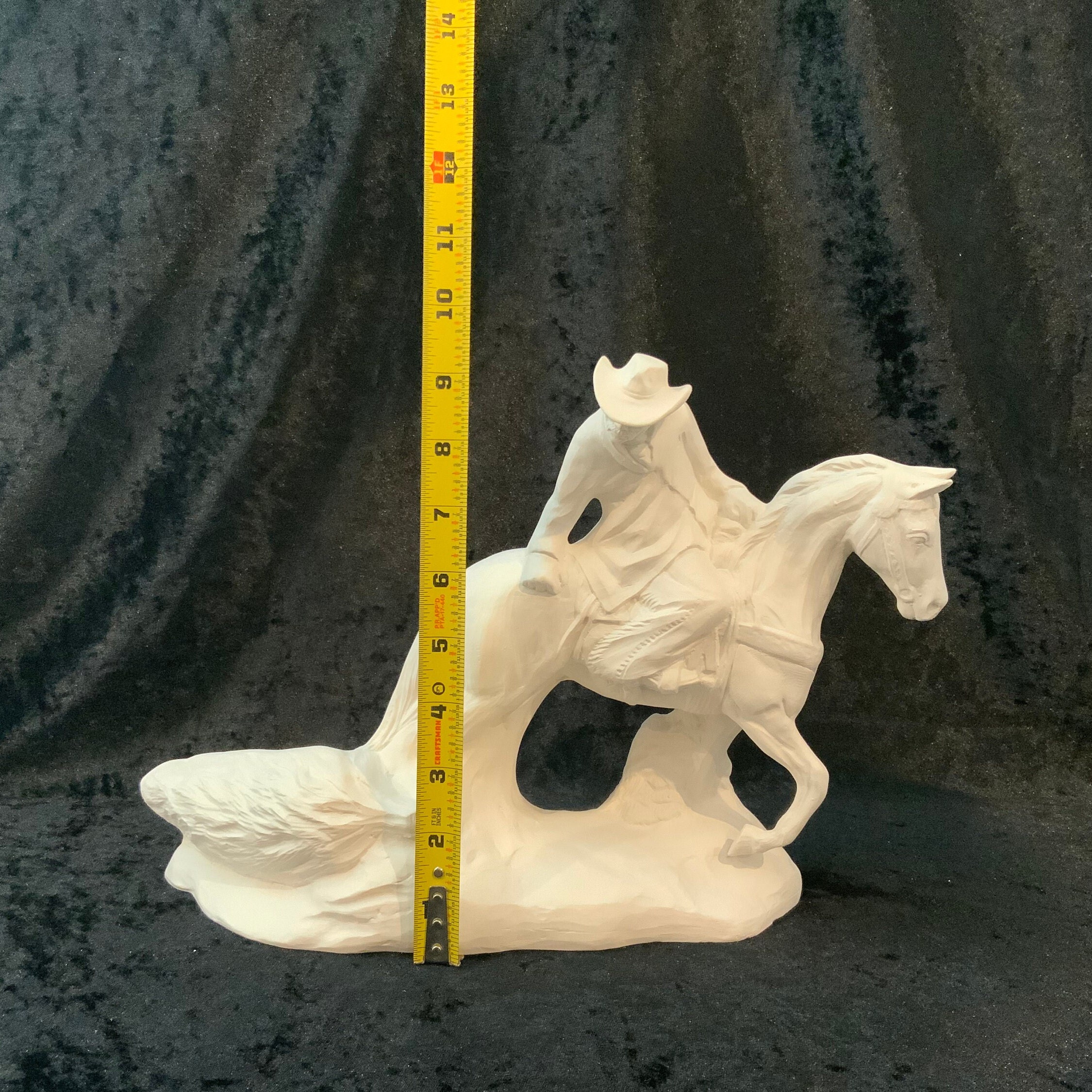 Ceramic Cowboy, Western Ceramics, Ceramic Bisque, Cowboy on Horse ...