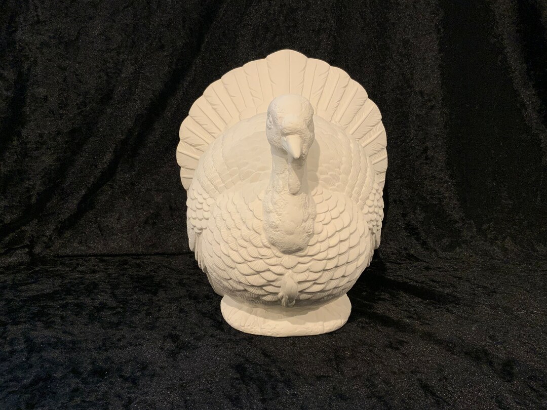 Ceramic Turkey, Large Ceramic Bisque Turkey, Fall Ceramics ...