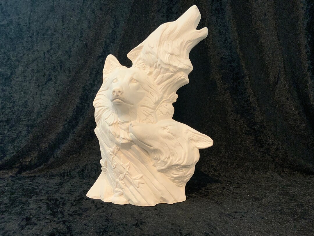 Wolf Pack Ceramic Bisque, Ceramic Wolf Pack - Etsy