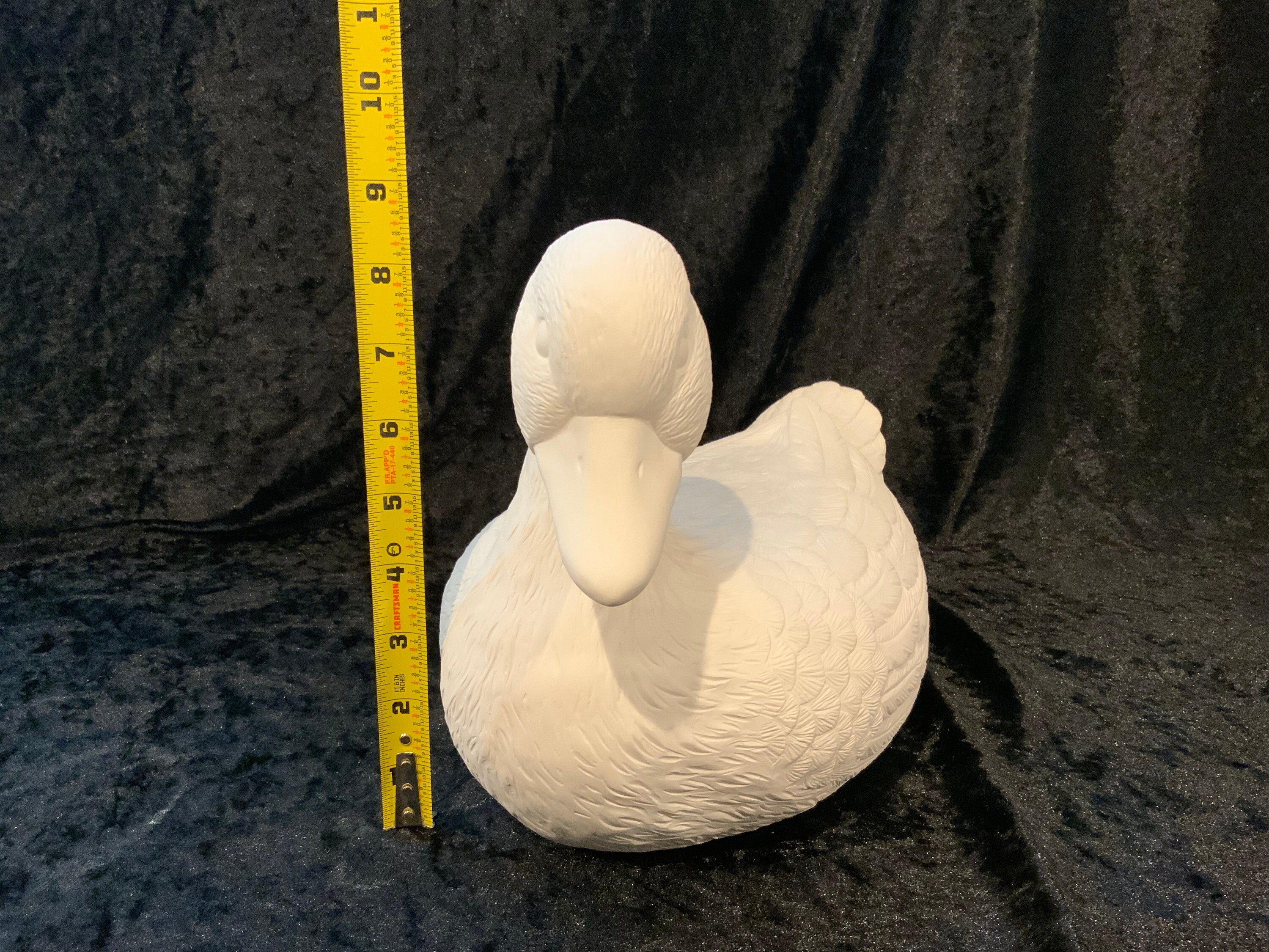 Large Textured Feather Nesting Duck Ceramic Bisque, Ceramic Duck ...