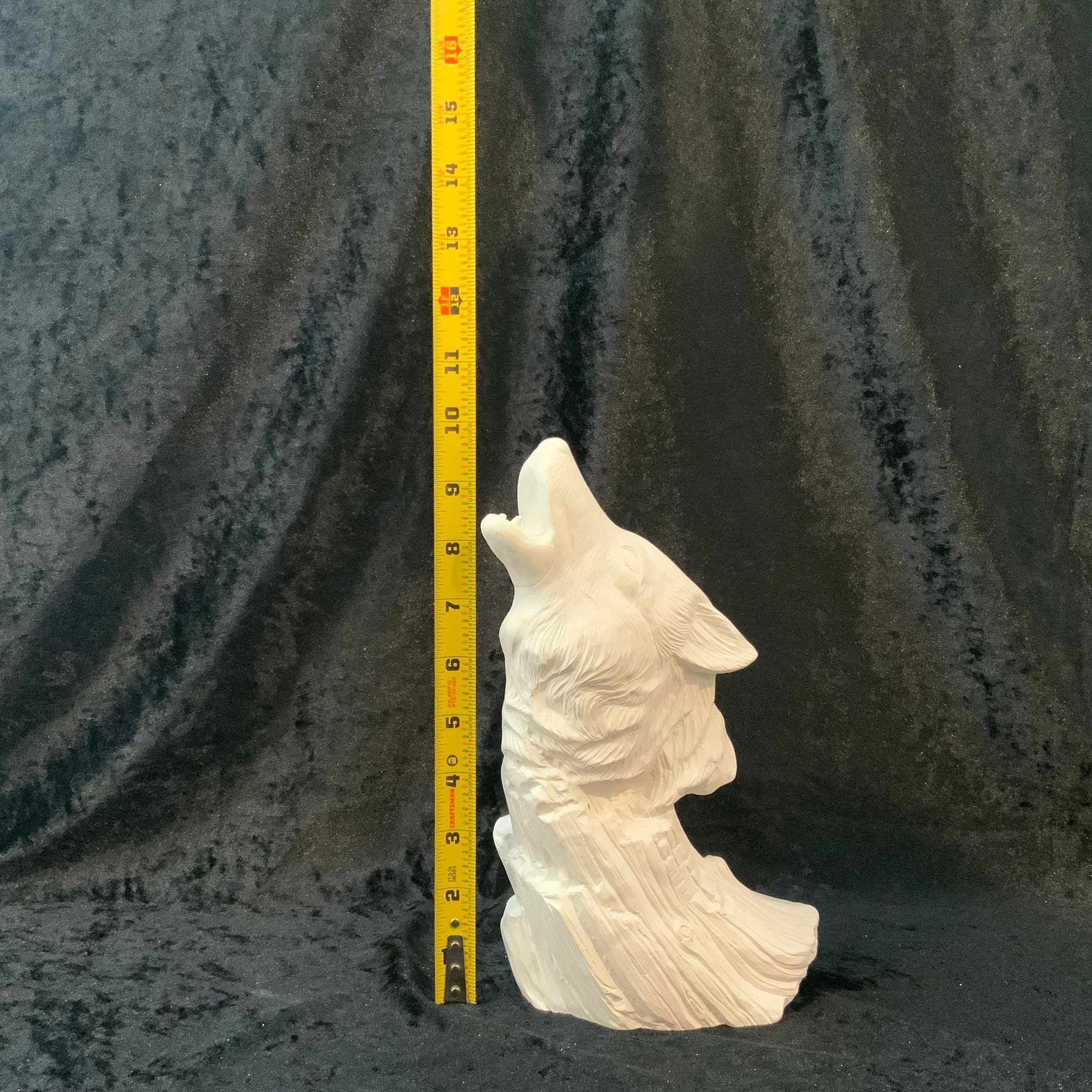 Wolf Head Ceramic Bisque, Wolf Statue, Southwest Ceramics to Paint ...