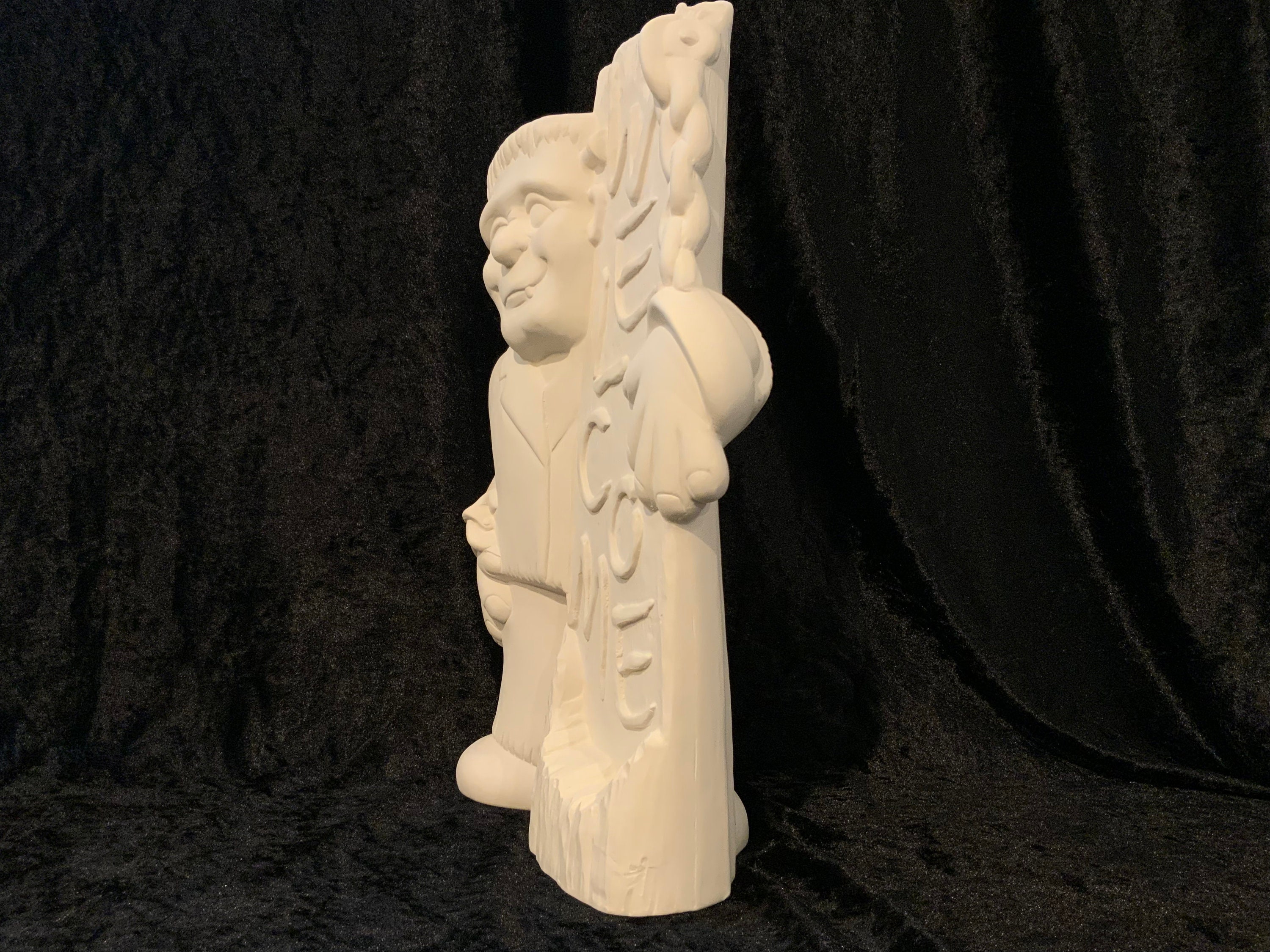 Frankenstein With Welcome Sign Paintable Ceramic Bisque, Cute Halloween ...