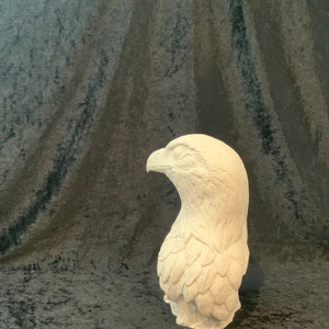 Ceramic Eagle Head Statue, Eagle Bust, Ceramic Bisque Eagle, Patriotic ...