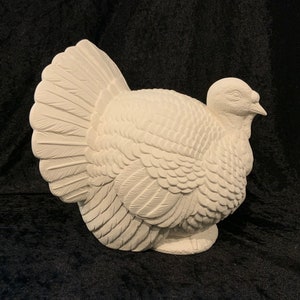 Ceramic Turkey, Large Ceramic Bisque Turkey, Fall Ceramics ...