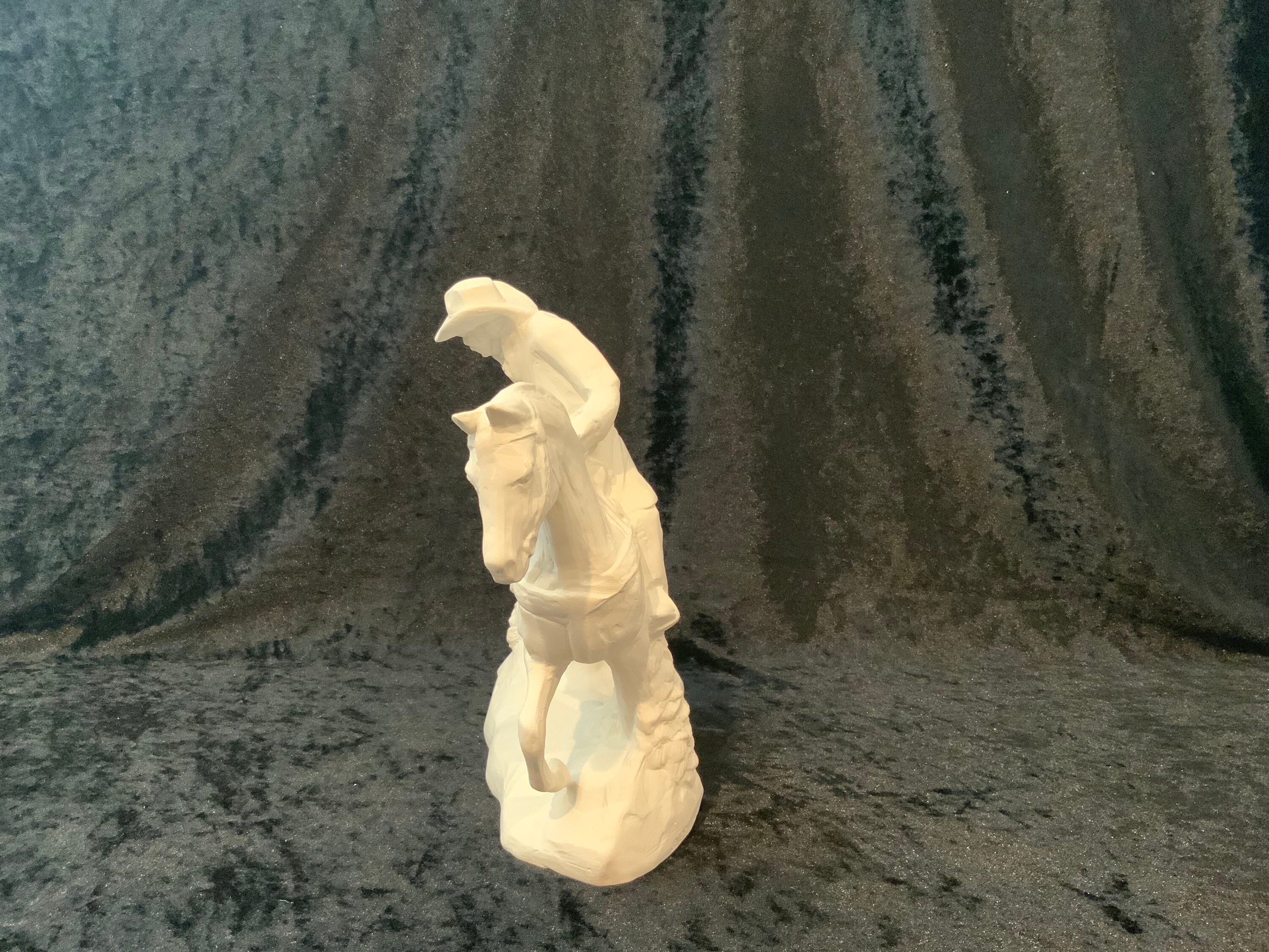 Ceramic Cowboy, Western Ceramics, Ceramic Bisque, Cowboy on Horse ...