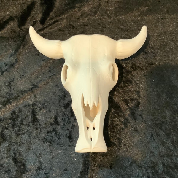 Painted Buffalo Skull - Etsy