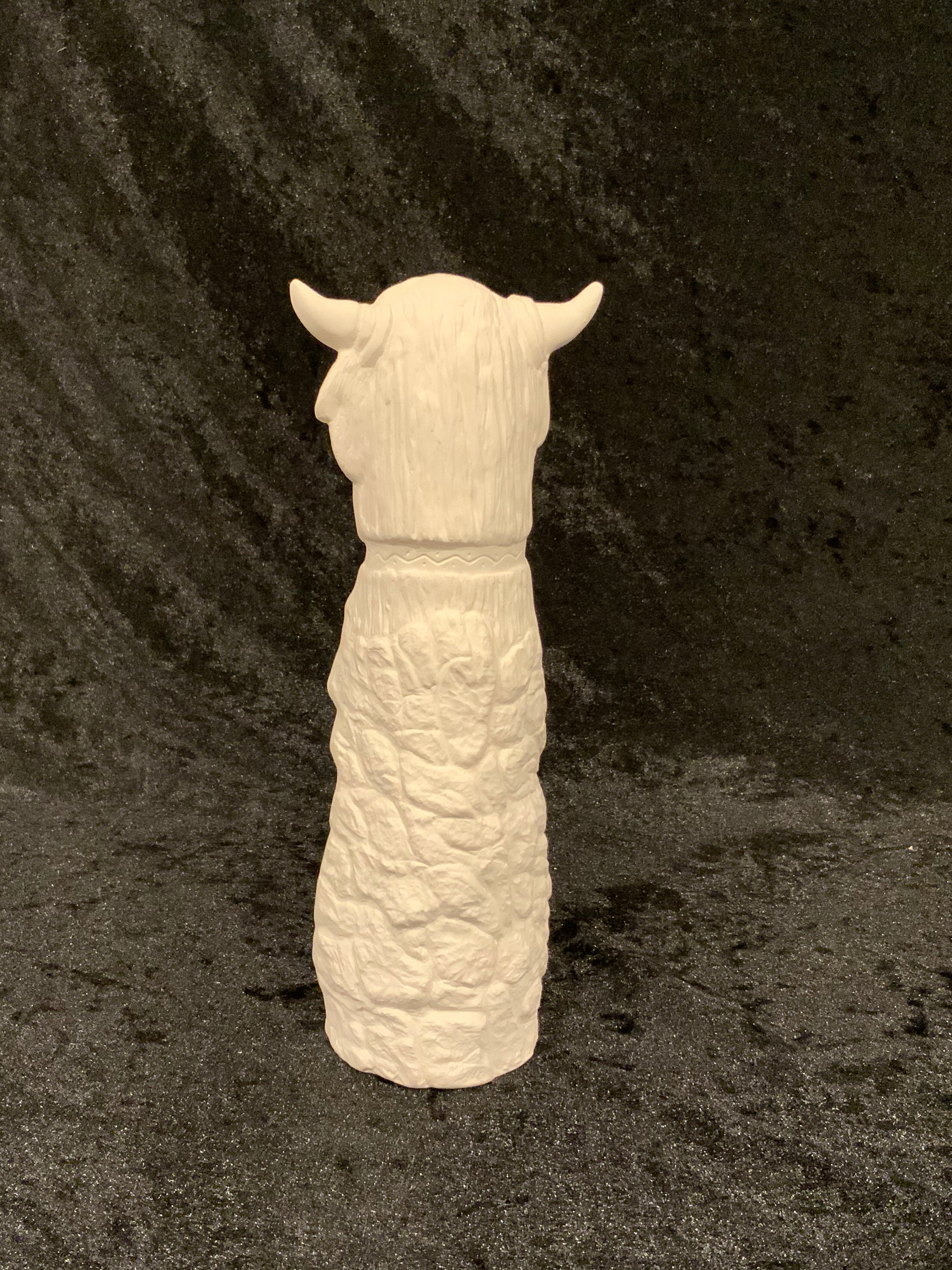 Paintable Ceramic 10 Inch Skull Totem Pole, Unpainted Ceramic Totem ...