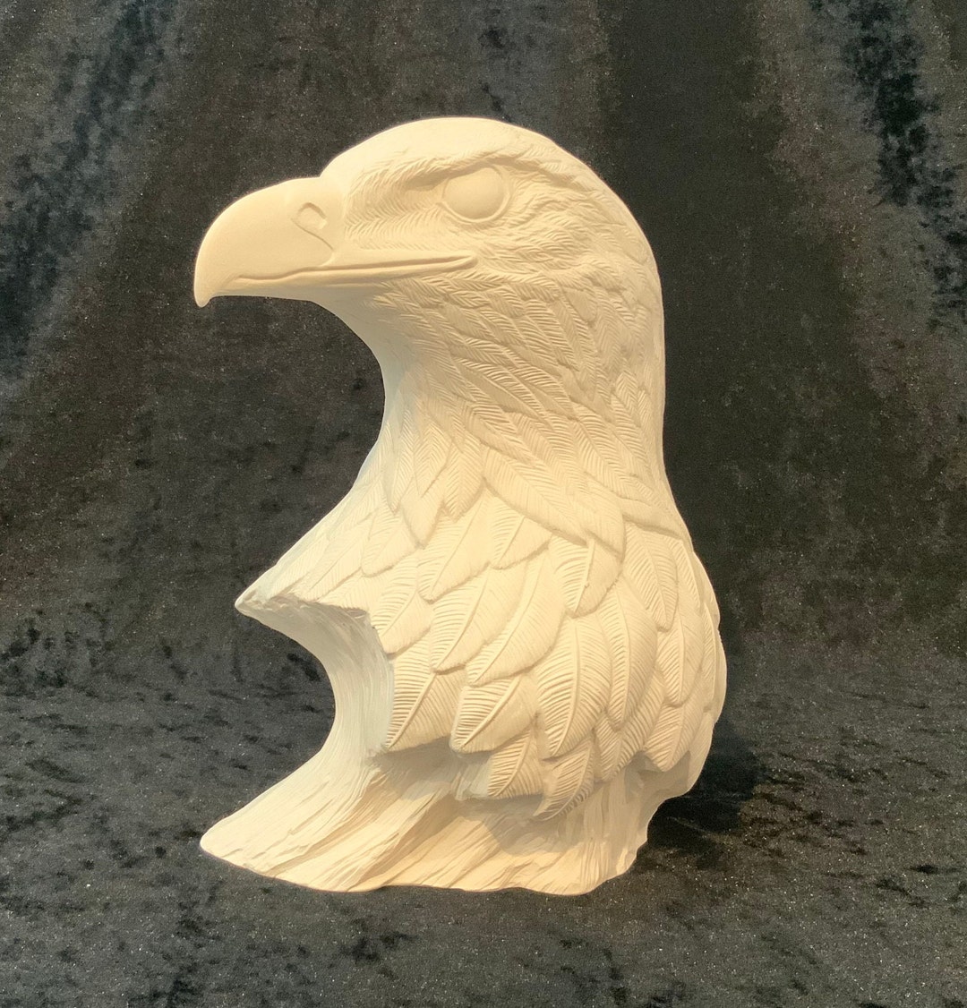 Ceramic Eagle Head Statue, Eagle Bust, Ceramic Bisque Eagle, Patriotic ...