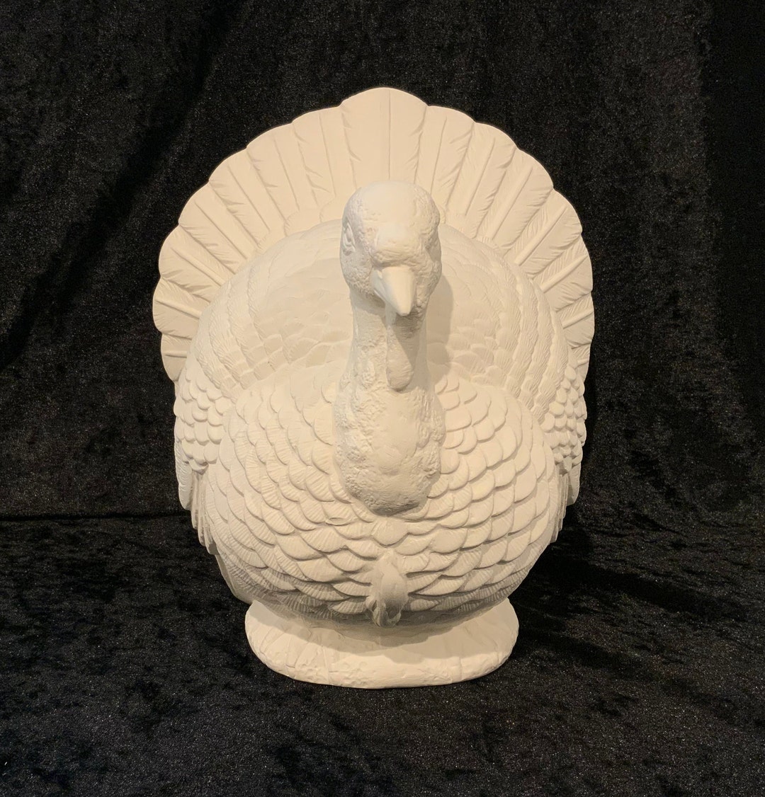 Ceramic Turkey, Large Ceramic Bisque Turkey, Fall Ceramics ...