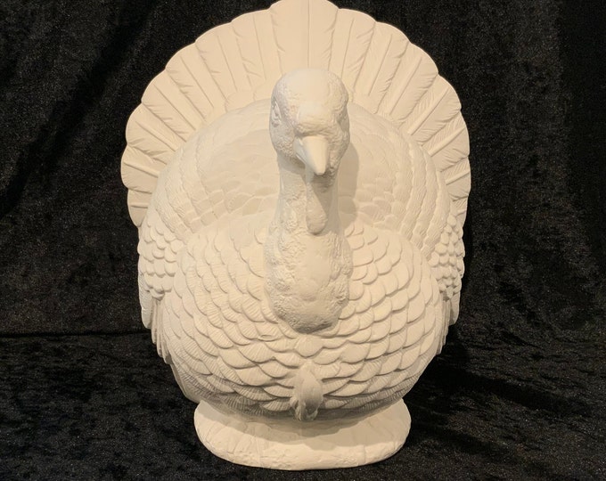 Ceramic Turkey, Large Ceramic Bisque Turkey, Fall Ceramics ...