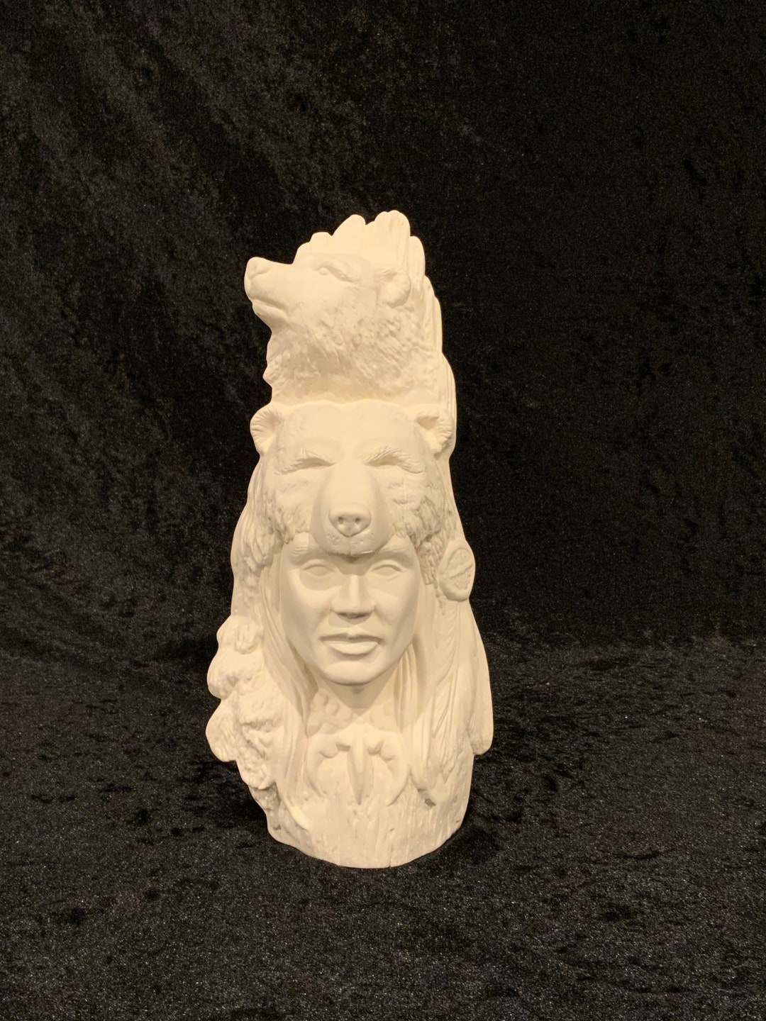 Bear Spirit Paintable Ceramic, Native American Ceramic Bisque, Native ...