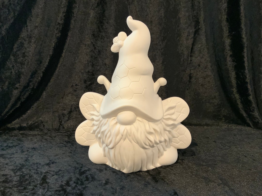 Buzz Bee Gnome, Ceramic Bumble Bee Gnome, Clay Magic Bumble Bee Gnome ...