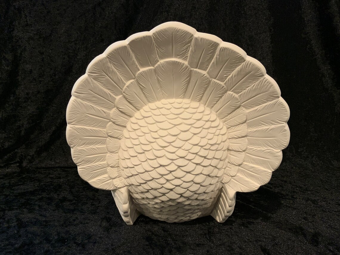 Ceramic Turkey, Large Ceramic Bisque Turkey, Fall Ceramics ...