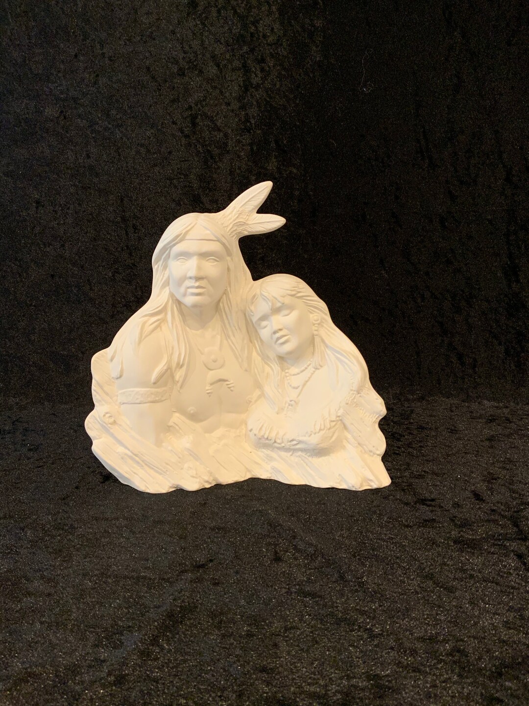 Ready to Paint Ceramic Native American Couple, Indian Couple Ceramic ...