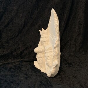 Wood Carved Three Kings Ceramic Bisque, Christian Ceramics, Christmas ...