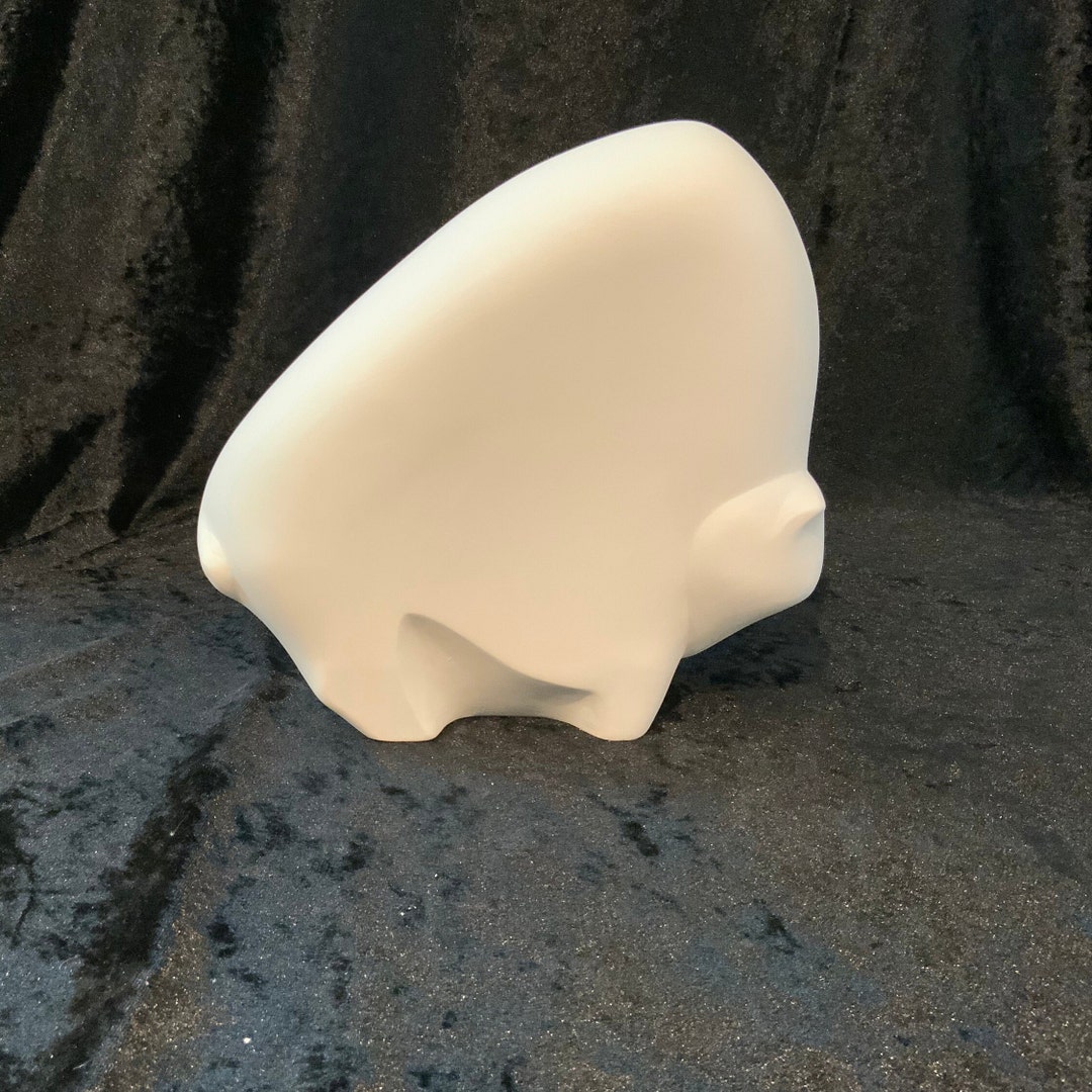 Plain Buffalo Ceramic Bisque, Minimalist Buffalo, Southwest Buffalo ...