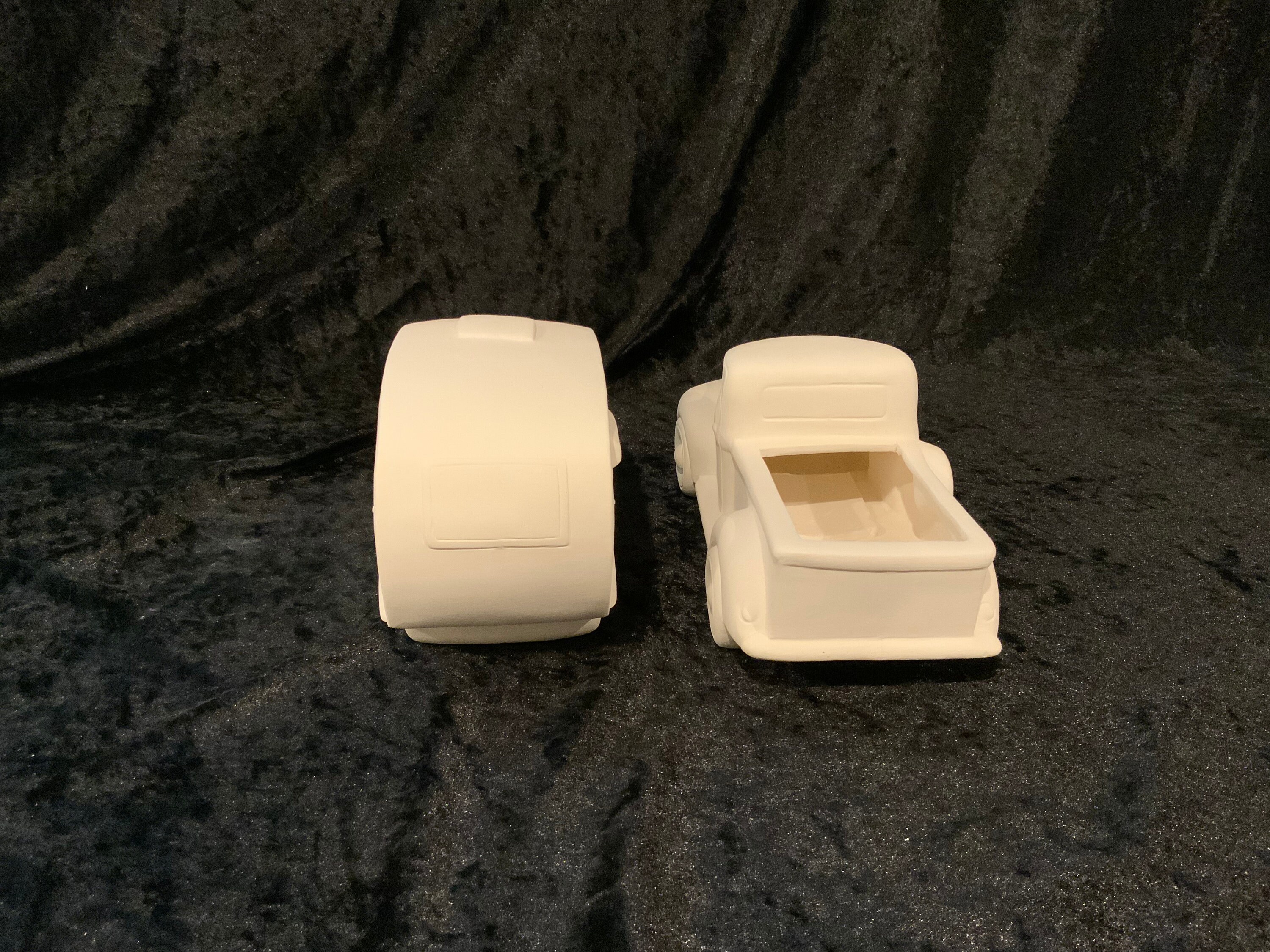 Ceramic Bisque Truck With Retro Camper, Clay Magic Pickup Truck, Clay ...