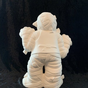 Ceramic Bisque Large Halloween Mummy Wearing a Vest, Ready to Paint ...