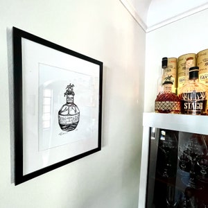 Giddy up - Unique Bourbon Whiskey Art - Bar Art - Hand Drawn Artist ...