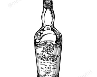 Giddy up - Unique Bourbon Whiskey Art - Bar Art - Hand Drawn Artist ...