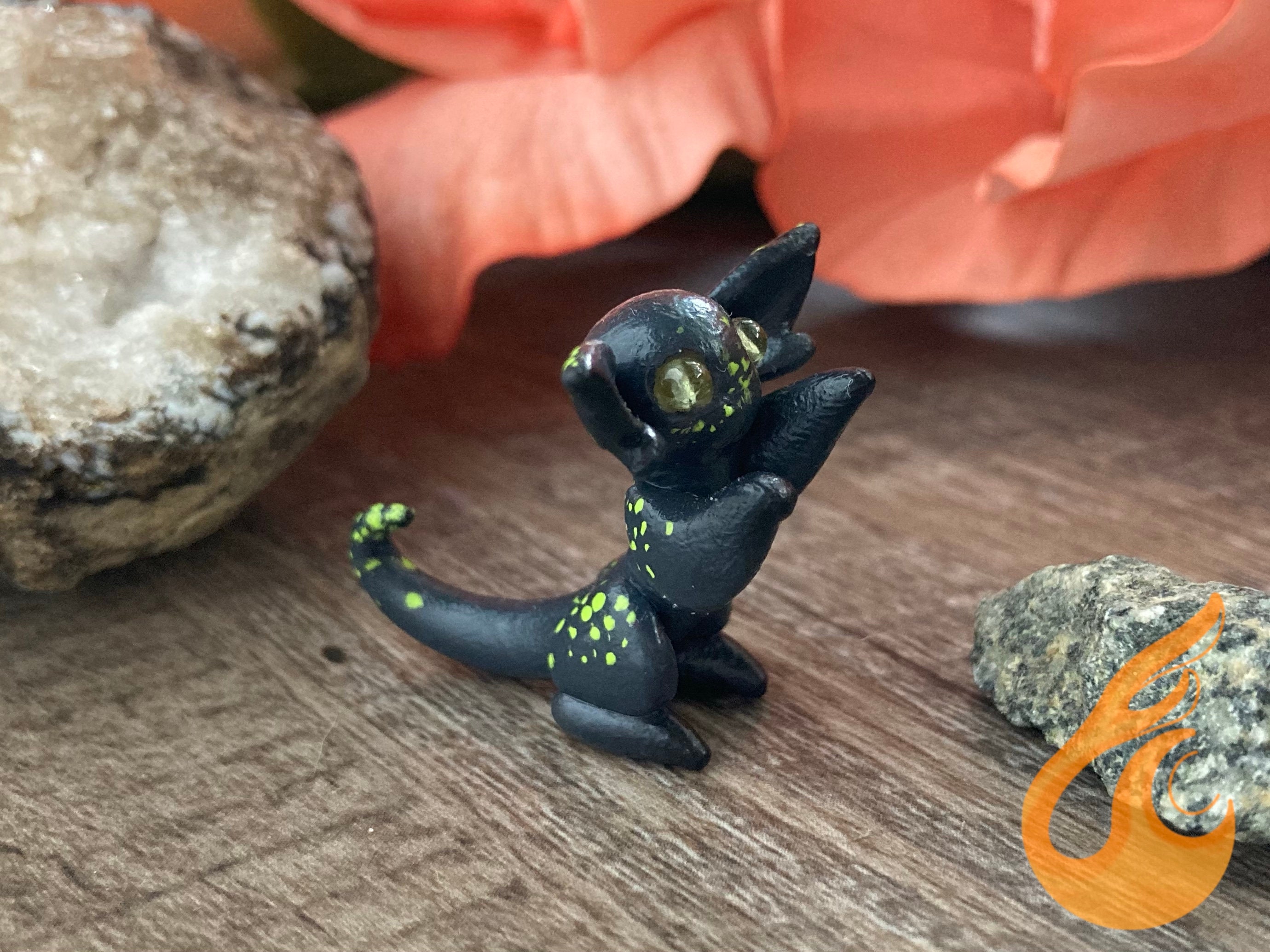 PERIDOT, Birthstone Dragon, OOAK Dragon, Clay Baby Dragon, Handmade ...