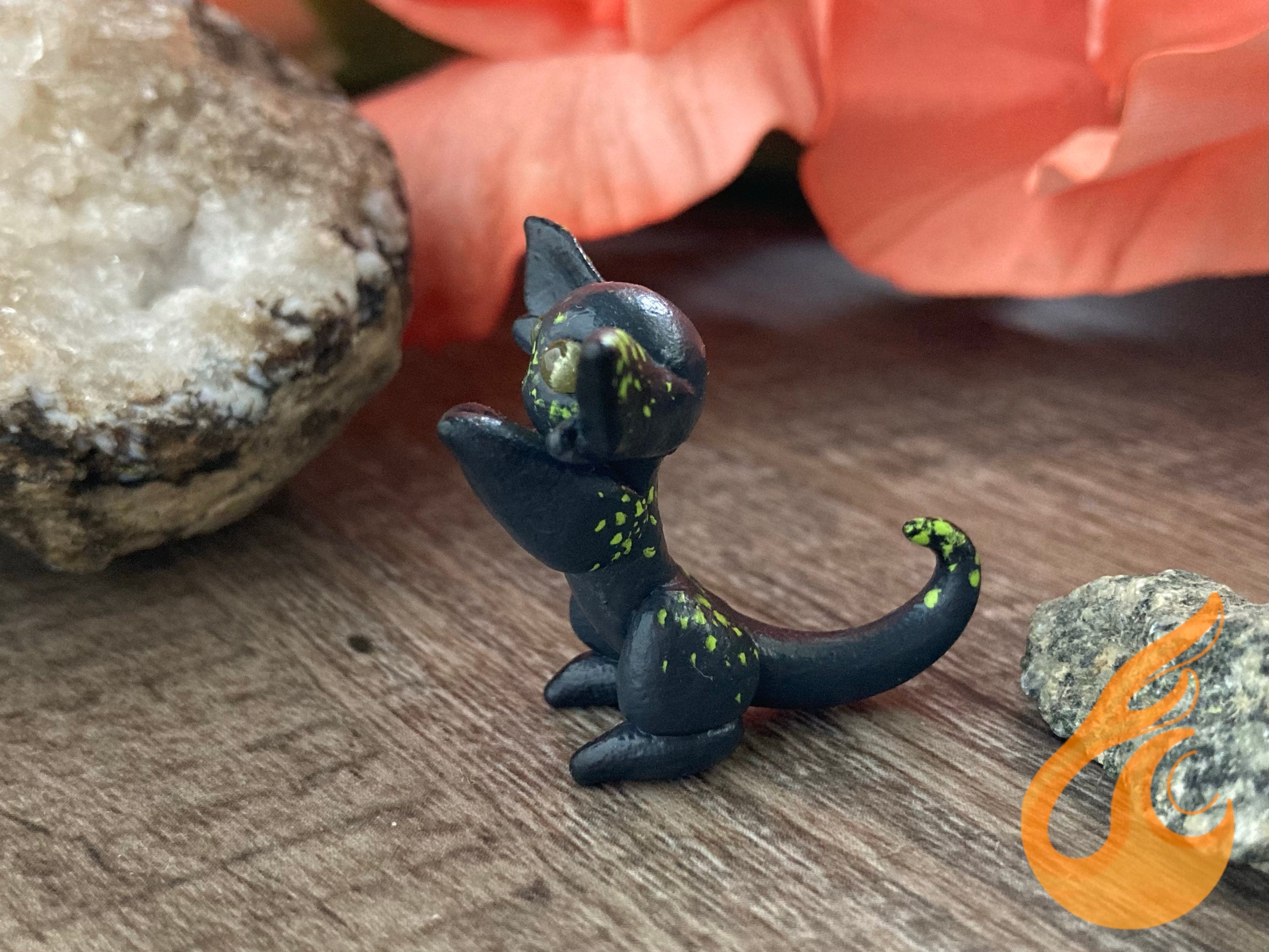 PERIDOT, Birthstone Dragon, OOAK Dragon, Clay Baby Dragon, Handmade ...