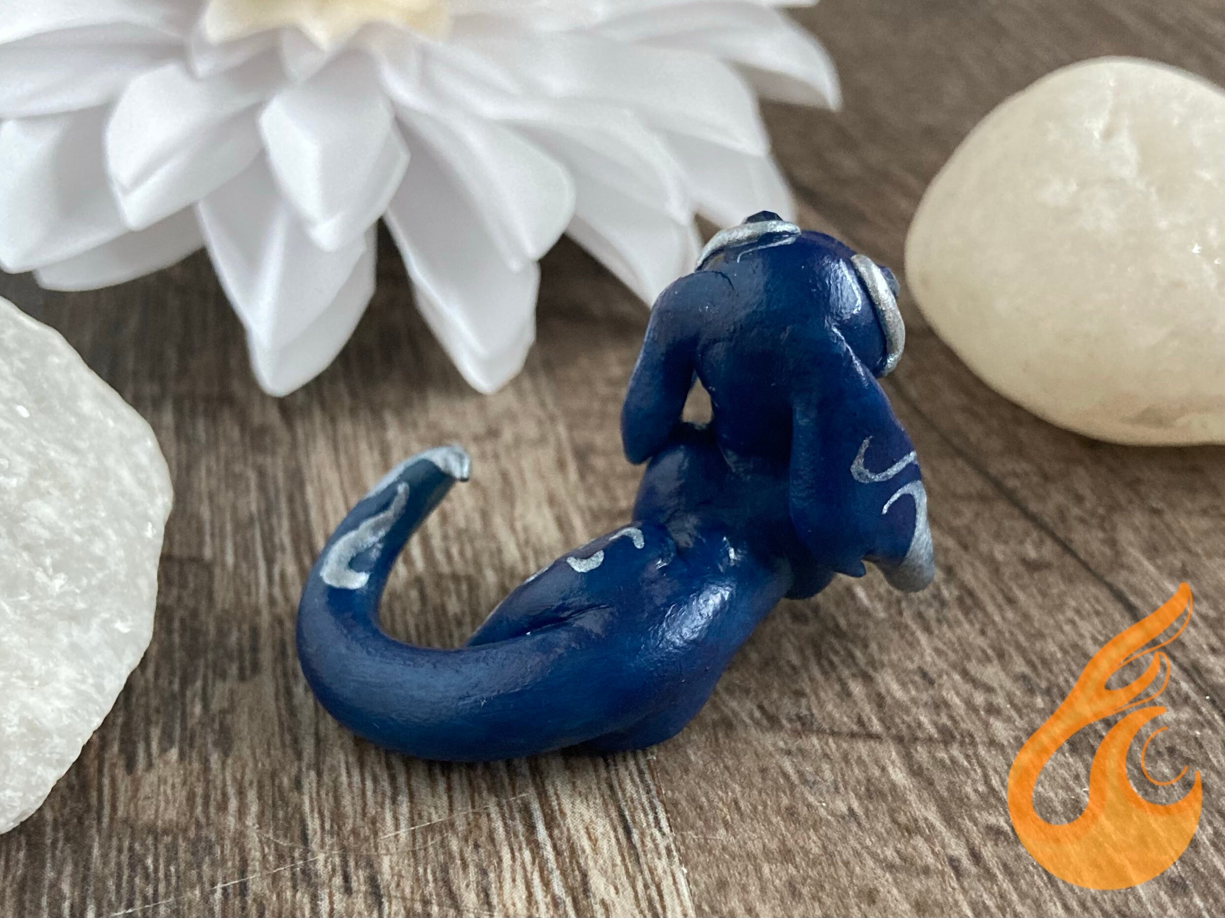 SAPPHIRE, Birthstone Dragon, OOAK Dragon, September Birthstone, Clay ...