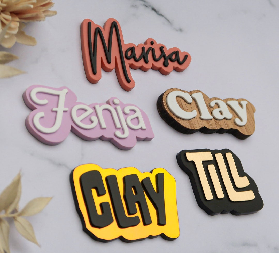 3D Personalized Magnets Made of Acrylic | Wood | Gift Idea for Children ...