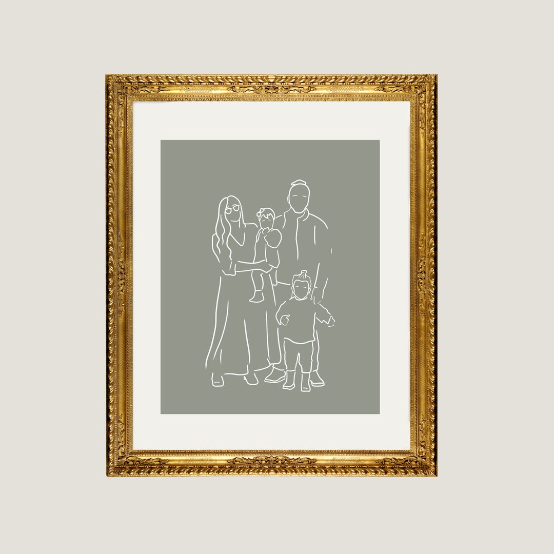 Personalized Line Drawing From Photo | Hand-drawn Wedding Photo ...