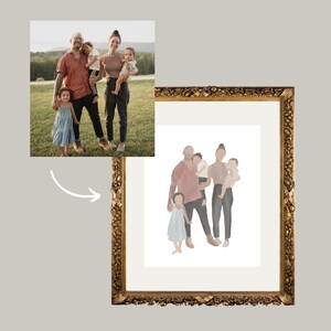 Family Portrait | Custom Watercolor Portrait | Bespoke Hand-drawn ...