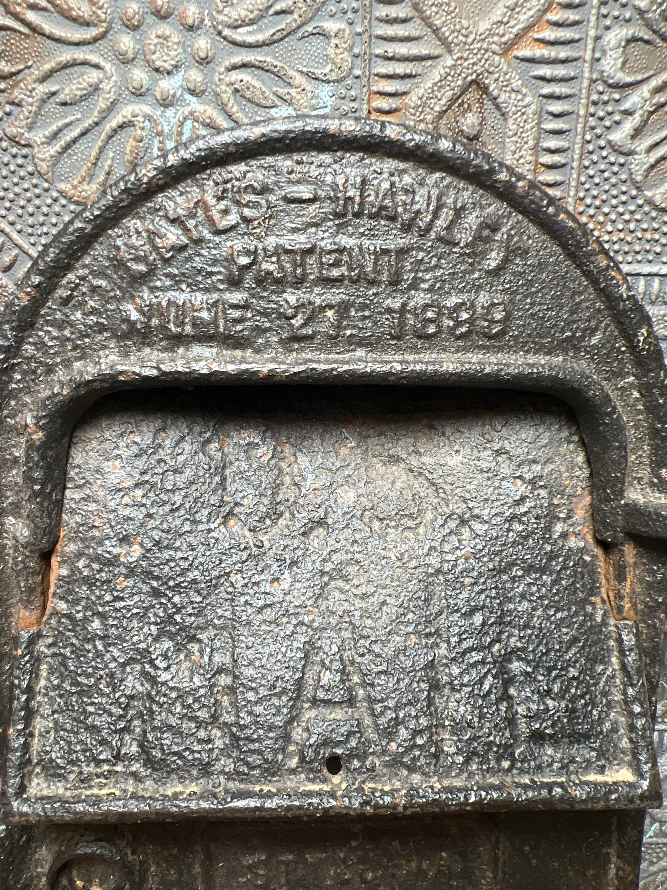 Cast Iron 1899 Bates-hawley Mailbox Front - Etsy