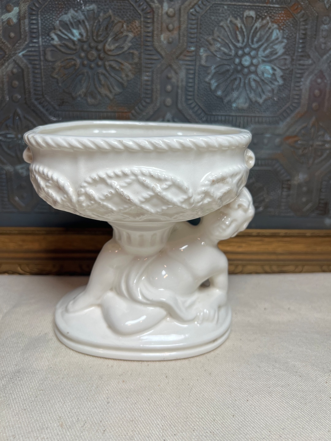 Rubens Porcelain Cherub Planter - Etsy