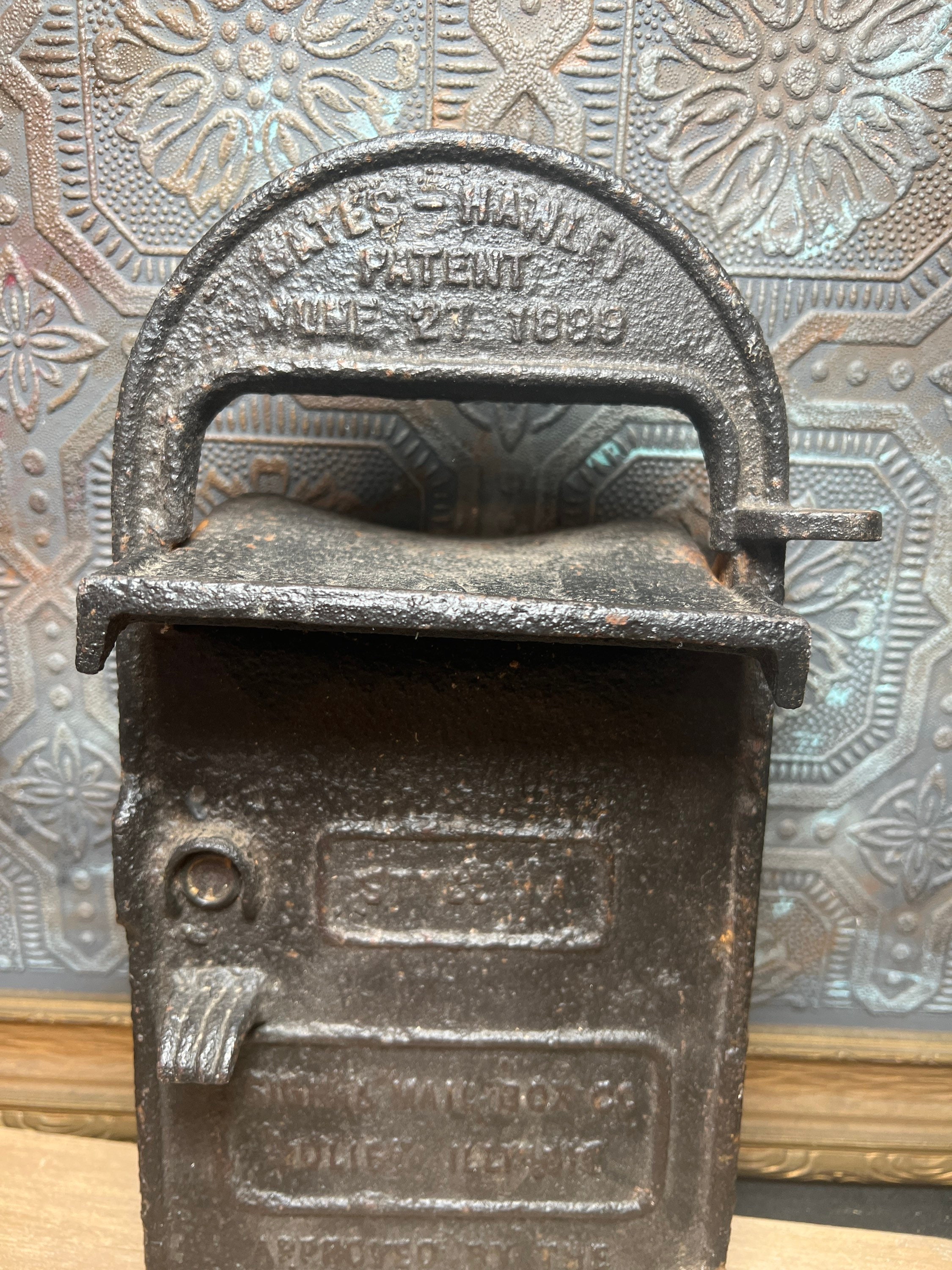 Cast Iron 1899 Bates-hawley Mailbox Front - Etsy