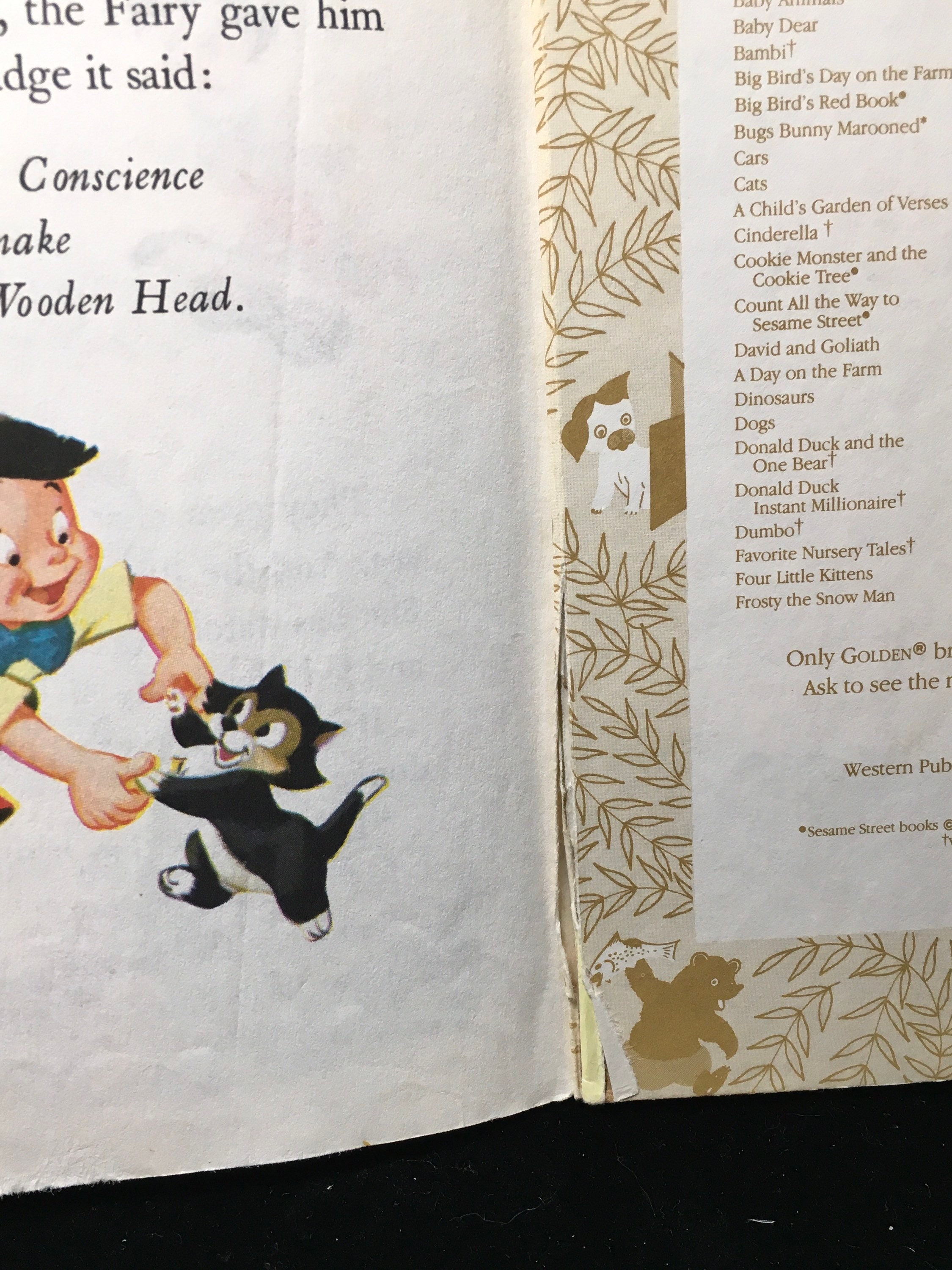 Little Golden Book Walt Disney’s Pinocchio 1948 - Etsy
