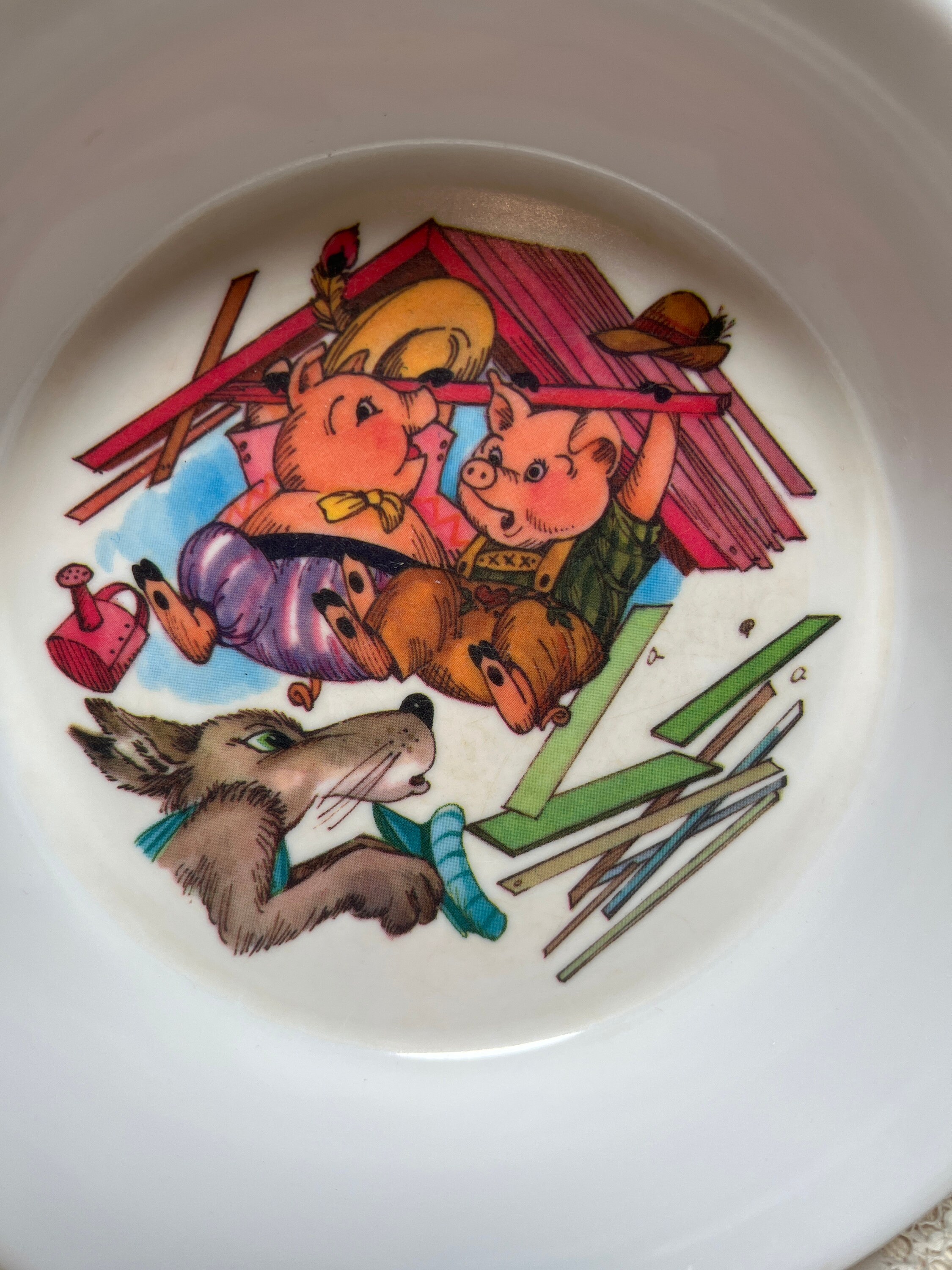 Oneida Deluxe Three Little Pigs Melamine Toddler Bowl - Etsy