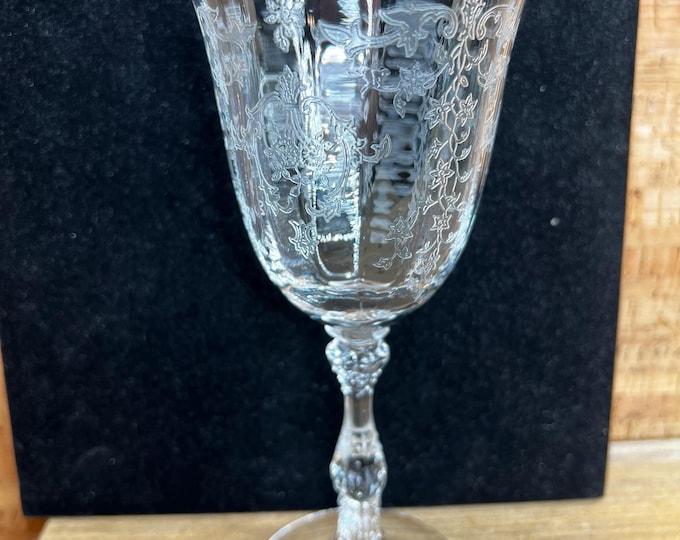 Fostoria Navarre Etched Clear Claret Stemware - Etsy