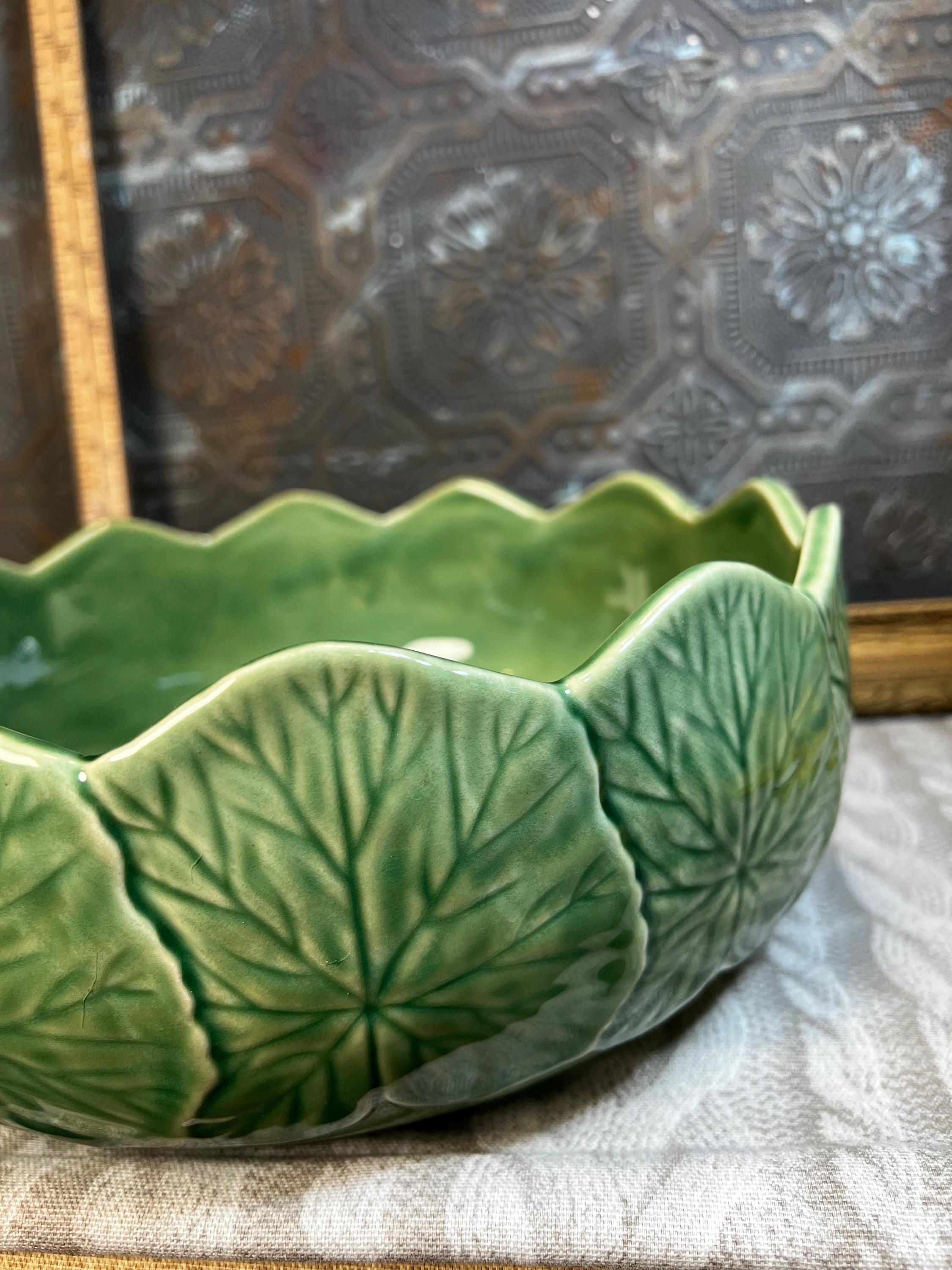 Bordallo Pinheiro Large Geranium Leaf Bowl - Etsy