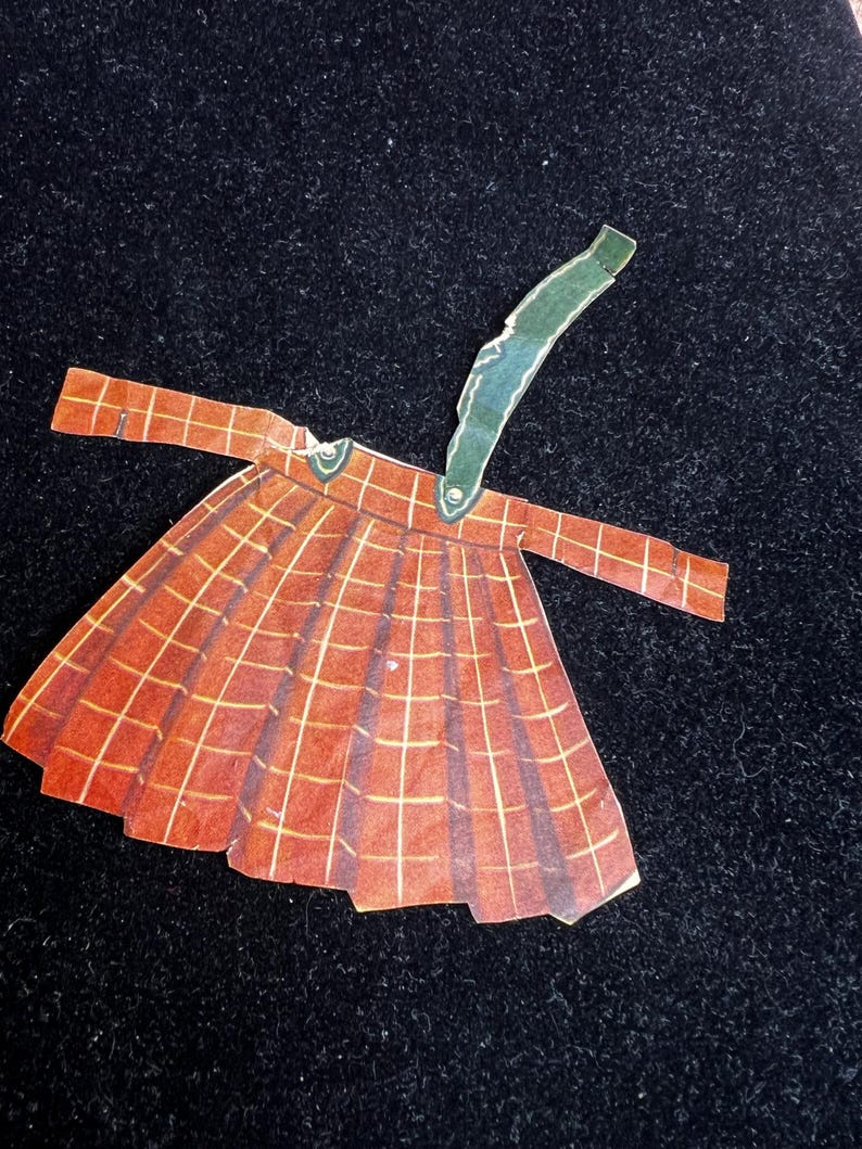 Vintage Paper Doll Clothing - Etsy