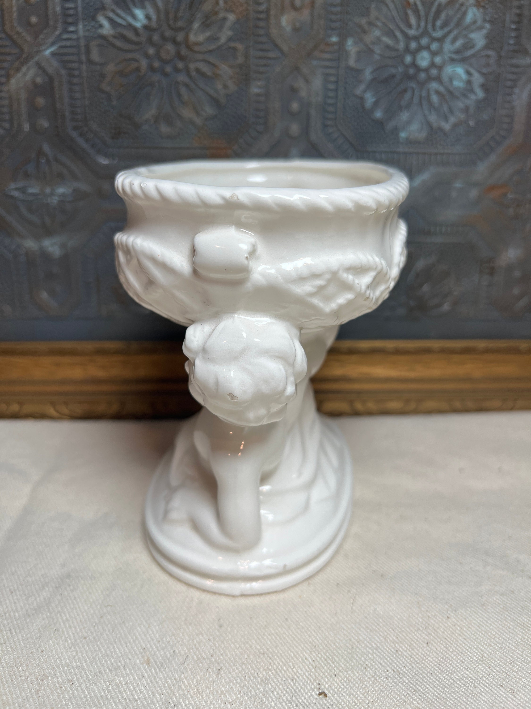 Rubens Porcelain Cherub Planter - Etsy