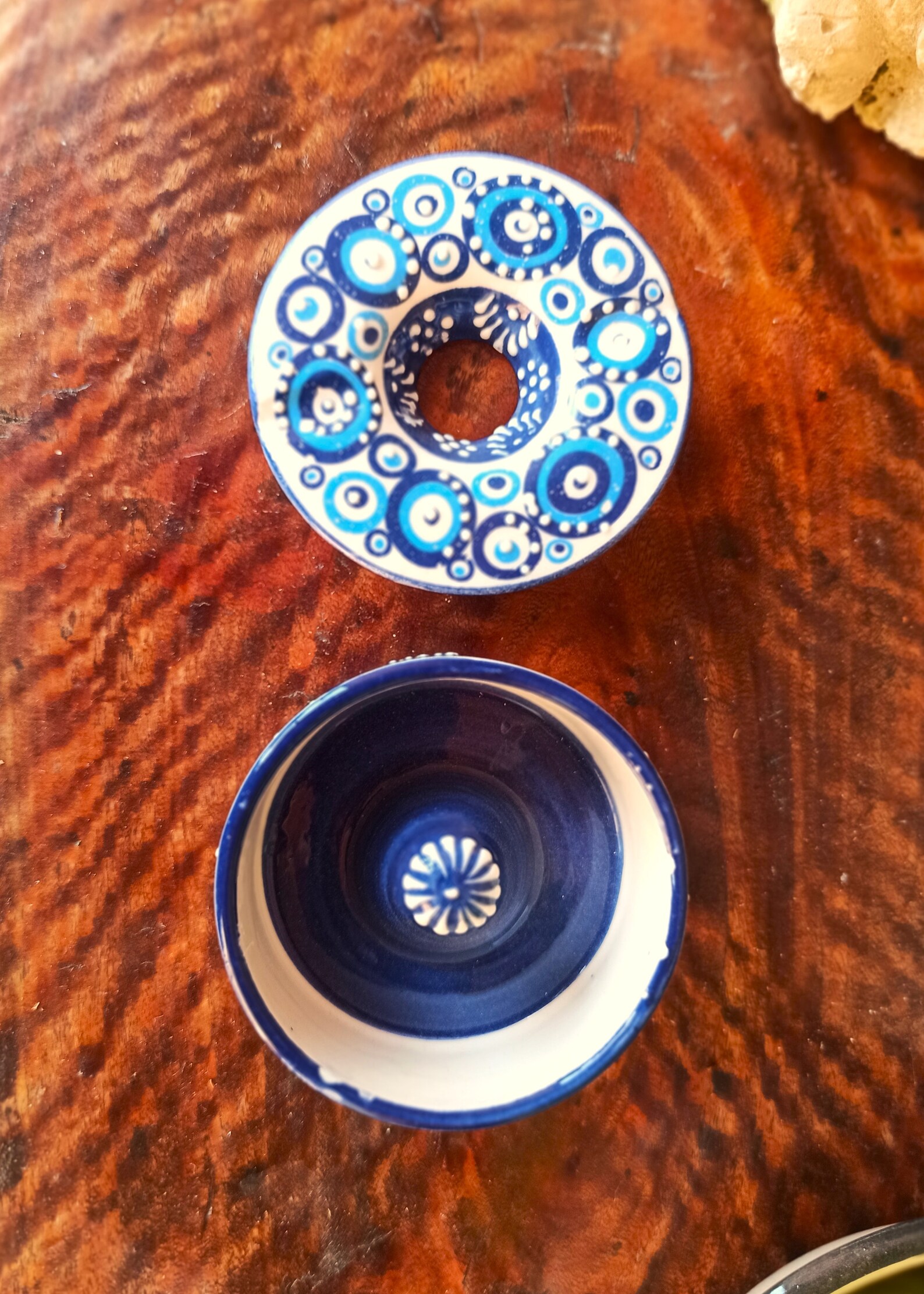 Ceramic Ash Tray, Cute Ashtray With Lid, Outdoor Ashtray, Hand Painted ...