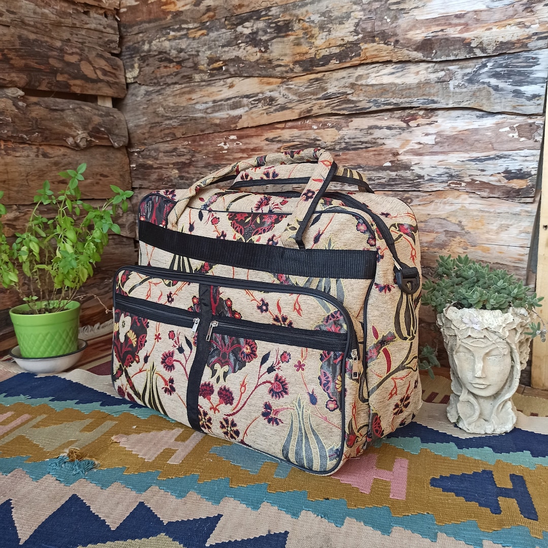 Carpet Bag, Weekender Bag Women, Carry on Luggage, Boho Travel Bag ...