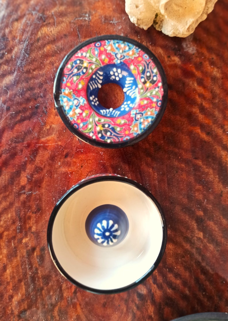 Ceramic Ash Tray, Cute Ashtray With Lid, Outdoor Ashtray, Hand Painted ...