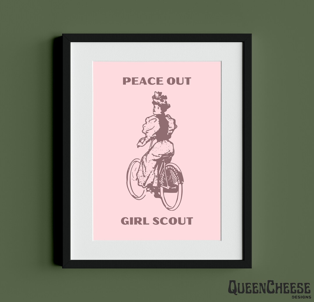 Peace Out Girl Scout Mailed Art Print Multiple Sizes - Etsy