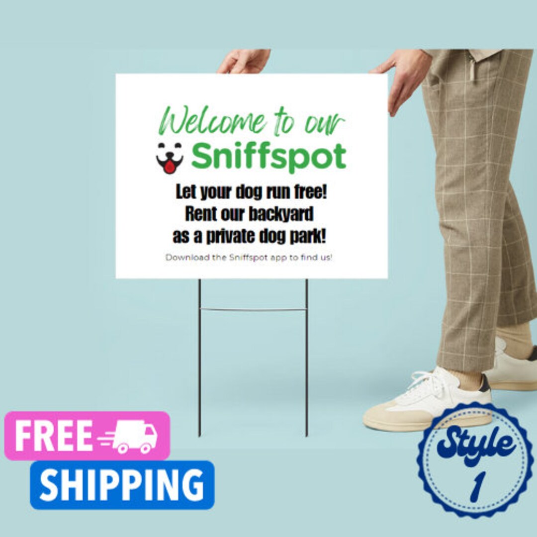 Welcome Sniffspot Guests I Advertise Your Spot | Durable Yard Sign | 24 ...