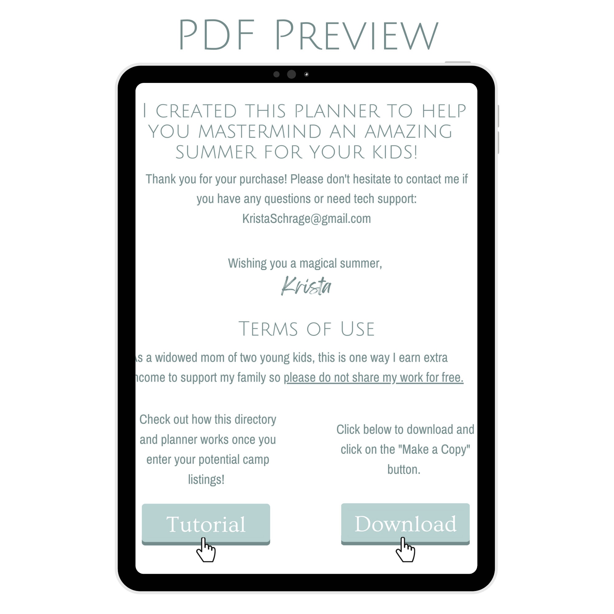 Summer Camp Directory Template (any City, USA) + Weekly Camp Planner ...