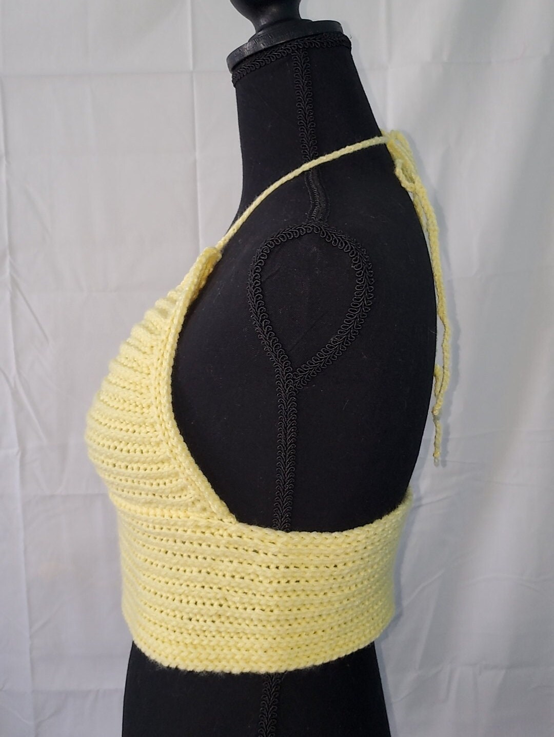 OG Baddie Yellow Crochet Halter Crop Top - Etsy
