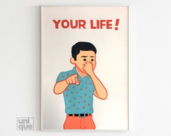 Funny Cartoon Poster - Etsy