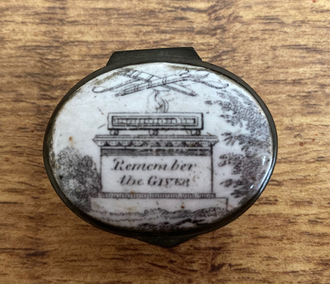 Antique George III Bilston Enamel Patch Box “remember the Giver” C.1790-1800 - Etsy