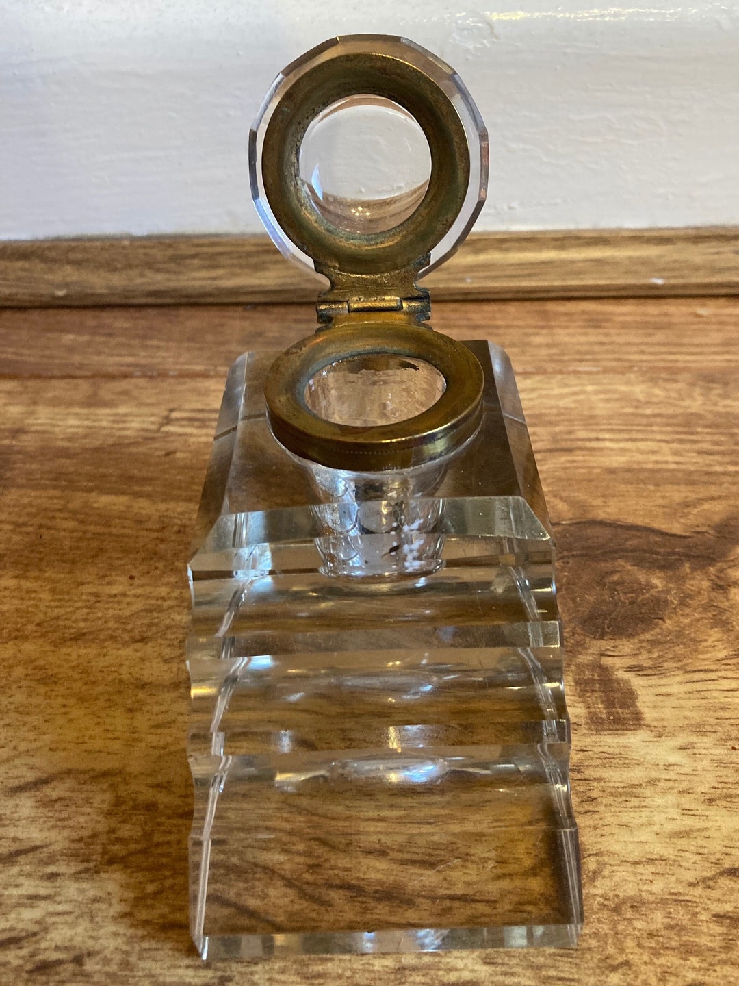 Vintage Art Deco Glass Inkwell/pen Stand C.1930’s - Etsy
